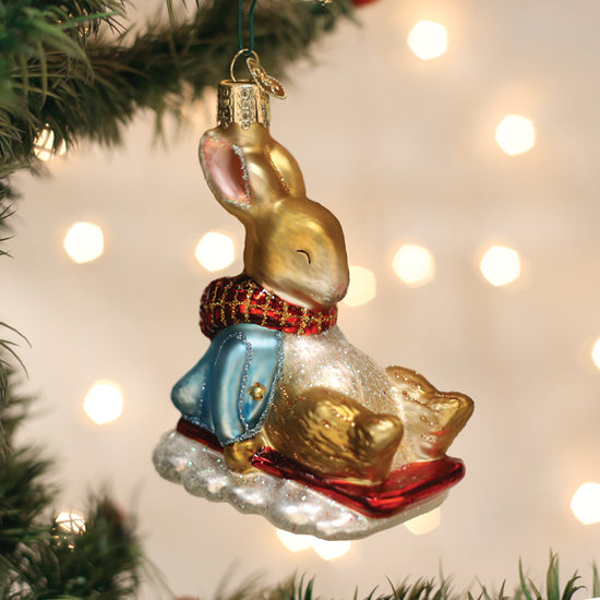 Peter Rabbit On Sled Ornament – Old World Christmas