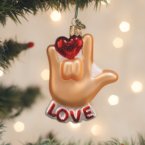 Love Sign Language Ornament – Old World Christmas