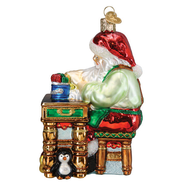 Workshop Santa Ornament – Old World Christmas
