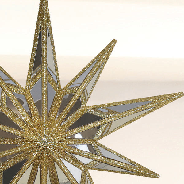 12" Gold Double-Sided Mirrored Star Tree Topper – Old World Christmas