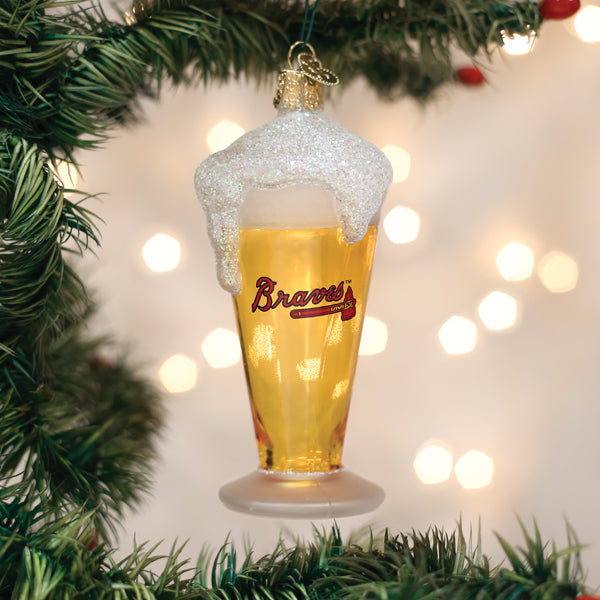 Braves Glass Of Beer Ornament – Old World Christmas