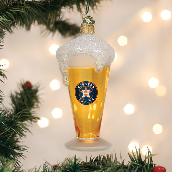 Astros Glass Of Beer Ornament – Old World Christmas