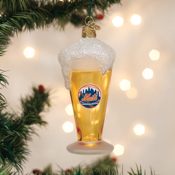 Mets Glass Of Beer Ornament – Old World Christmas
