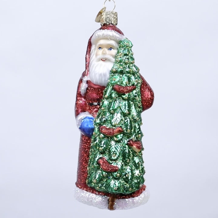 Santa With Calling Birds Ornament | Old World Christmas™