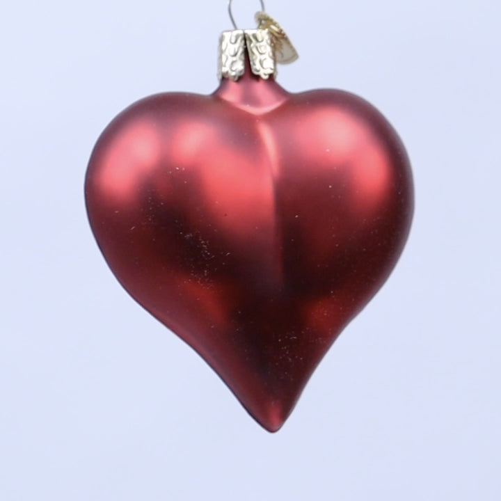 Large Matte Red Heart Ornament | Old World Christmas™