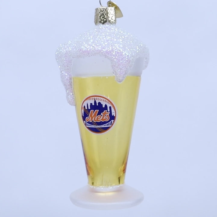 Mets Glass Of Beer Ornament – Old World Christmas