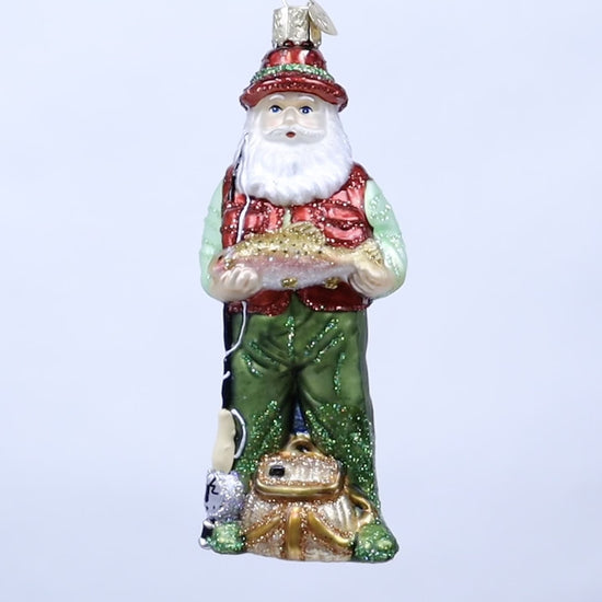Fly Fishing Santa Ornament | Old World Christmas™