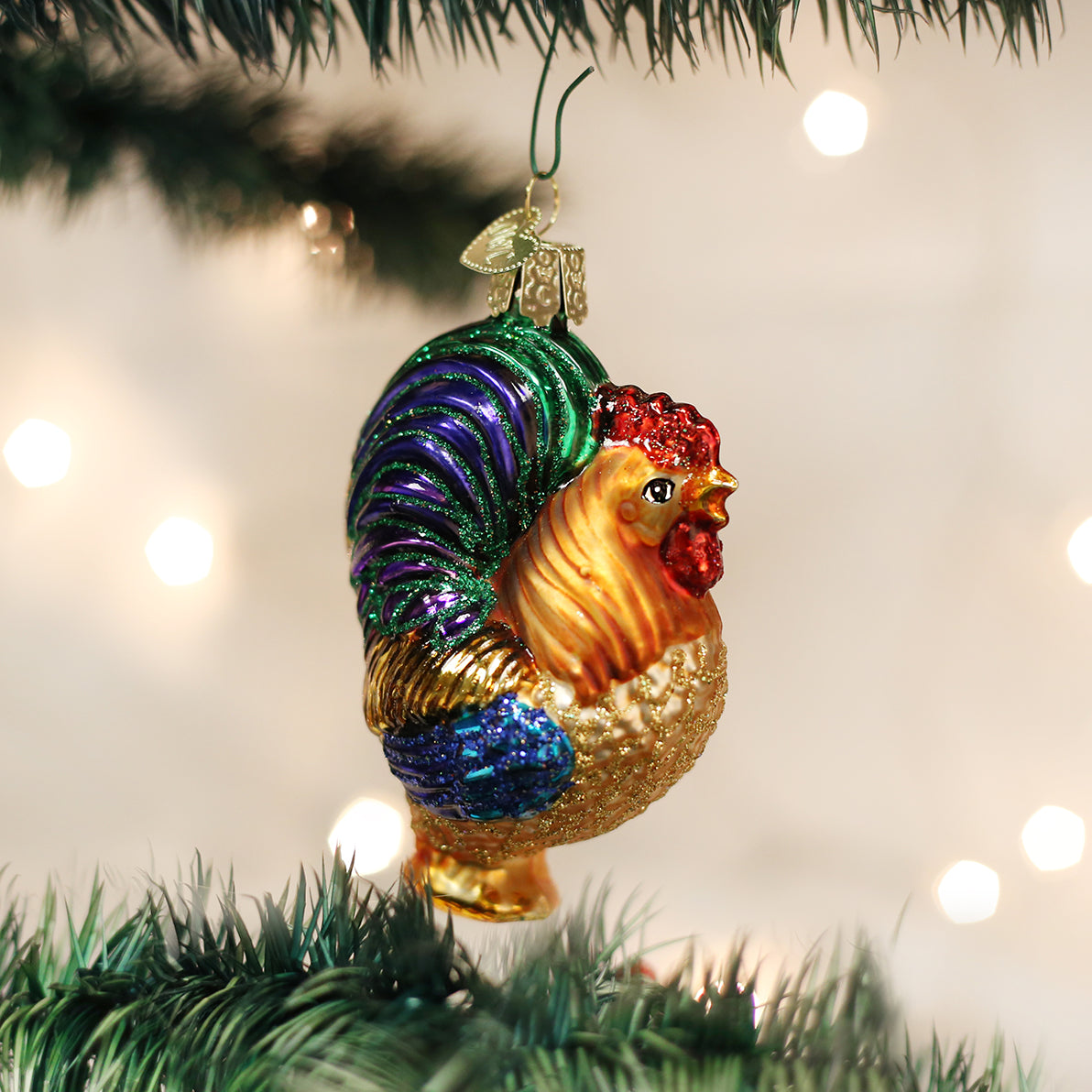 Rooster Christmas Tree Ornaments Portuguese Tile Themed Christmas Tree