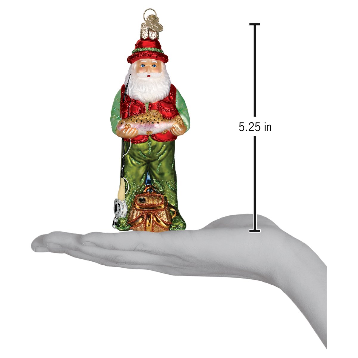 Fly Fishing Santa Ornament | Old World Christmas™