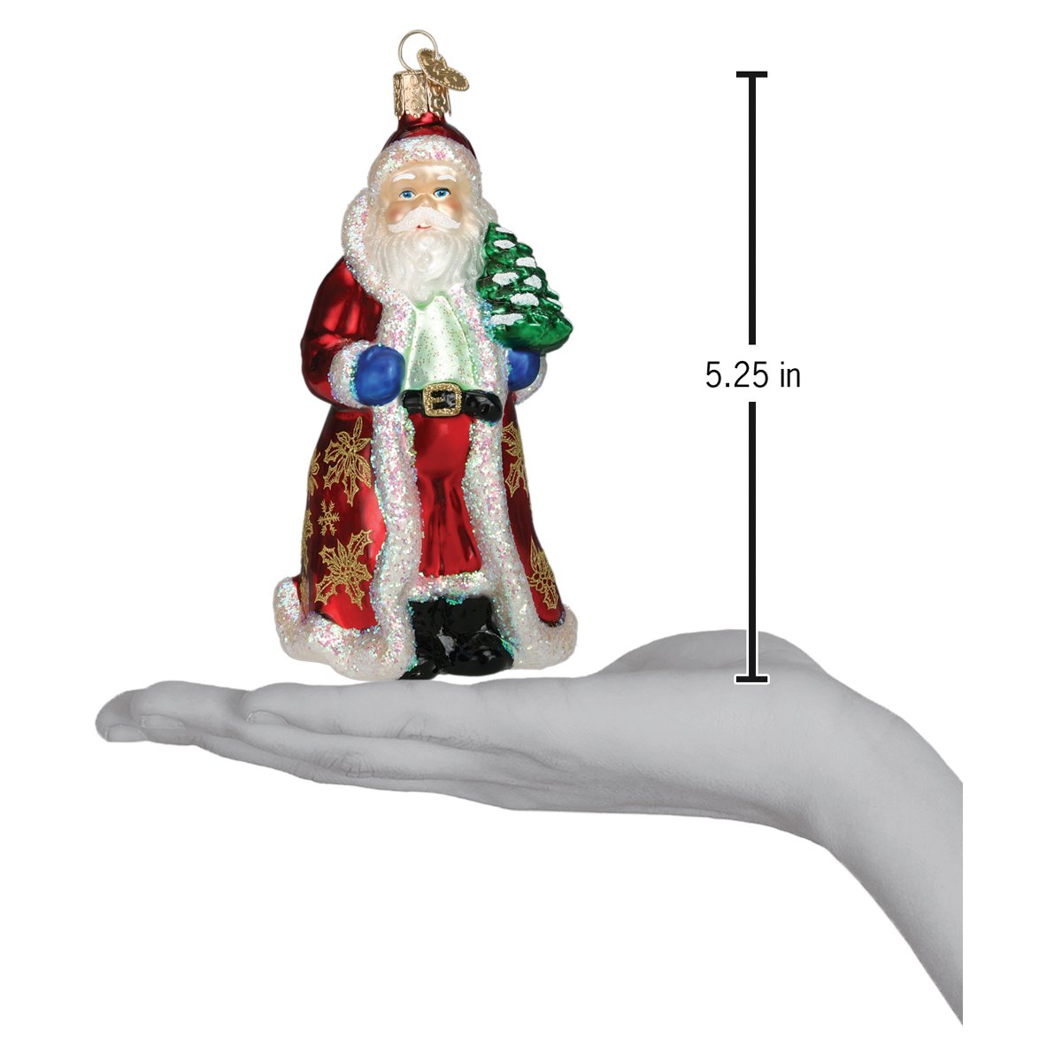 Glistening Golden Santa Ornament | Old World Christmas™