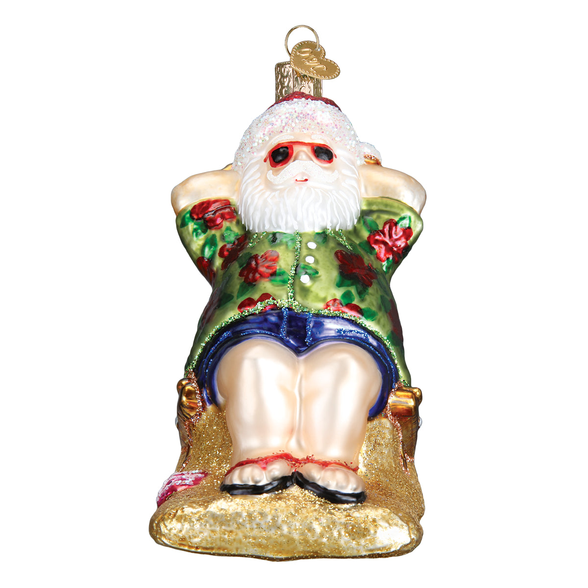 Sunning Santa Ornament | Old World Christmas™