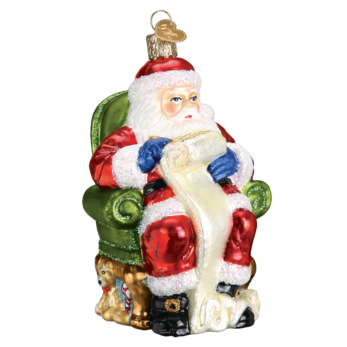 Santa Checking His List Ornament | Old World Christmas™