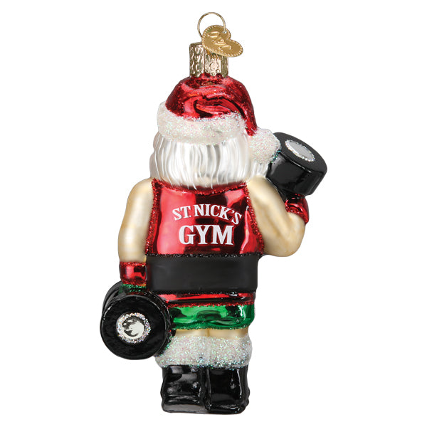 Bodybuilder Santa Ornament – Old World Christmas