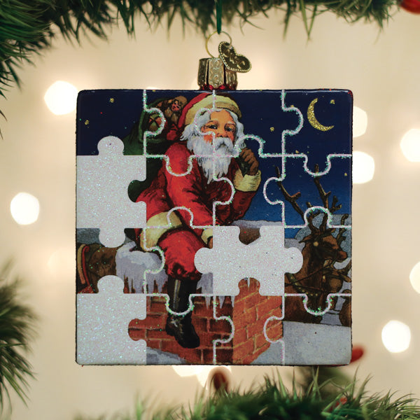 Santa Jigsaw Puzzle Ornament – Old World Christmas