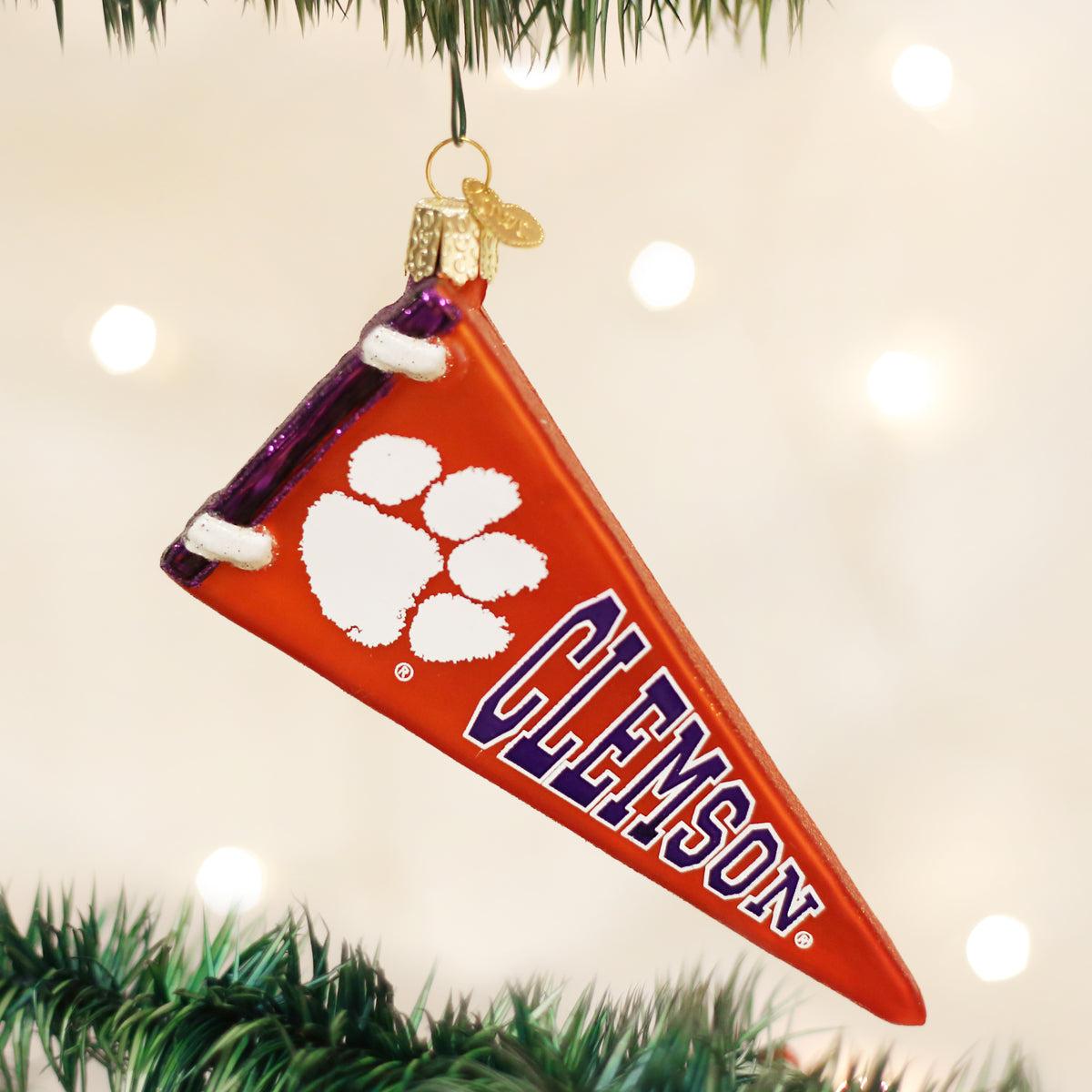 Clemson Pennant Ornament | Old World Christmas™